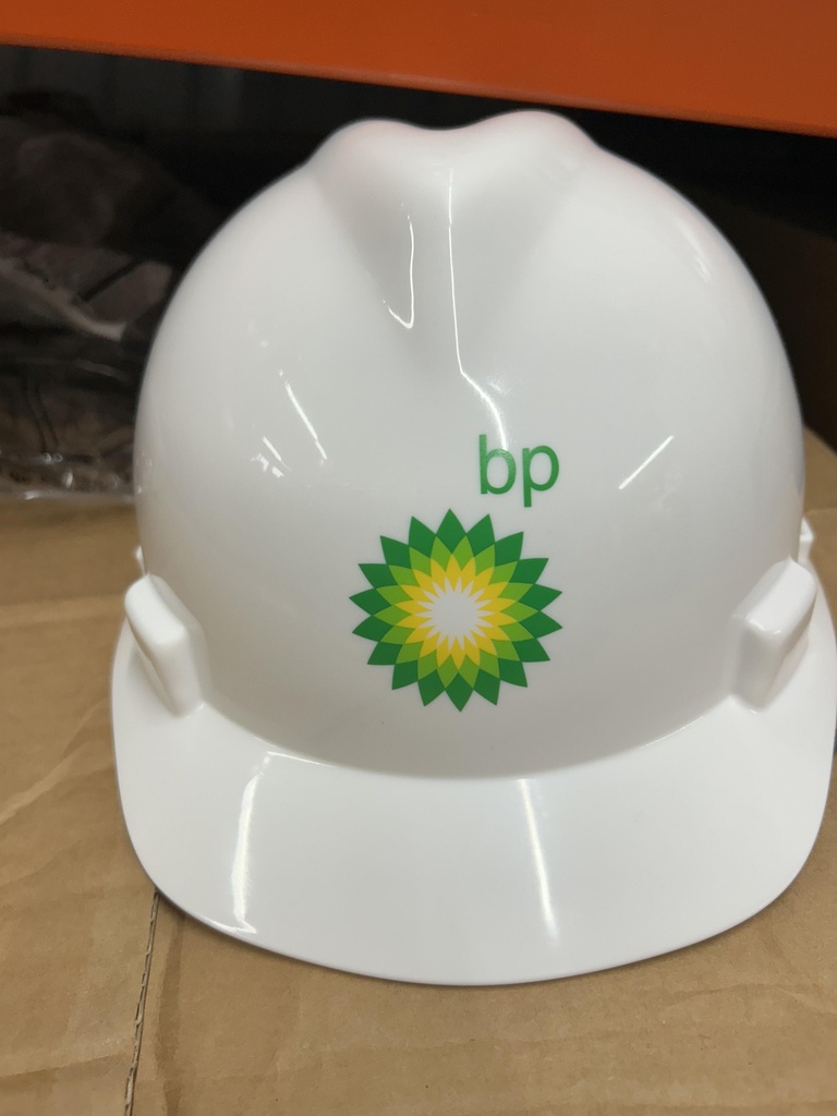 BP Logo'd Hard Hat, White, Cap Style, bl13455-2 | onewaysafety