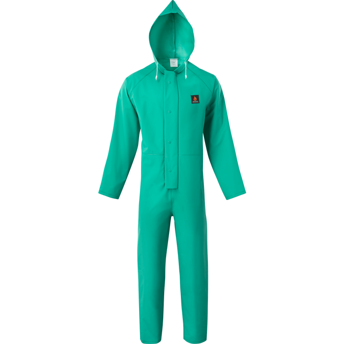 CHEM. COVERALL, GREEN - VARIANTS | onewaysafety
